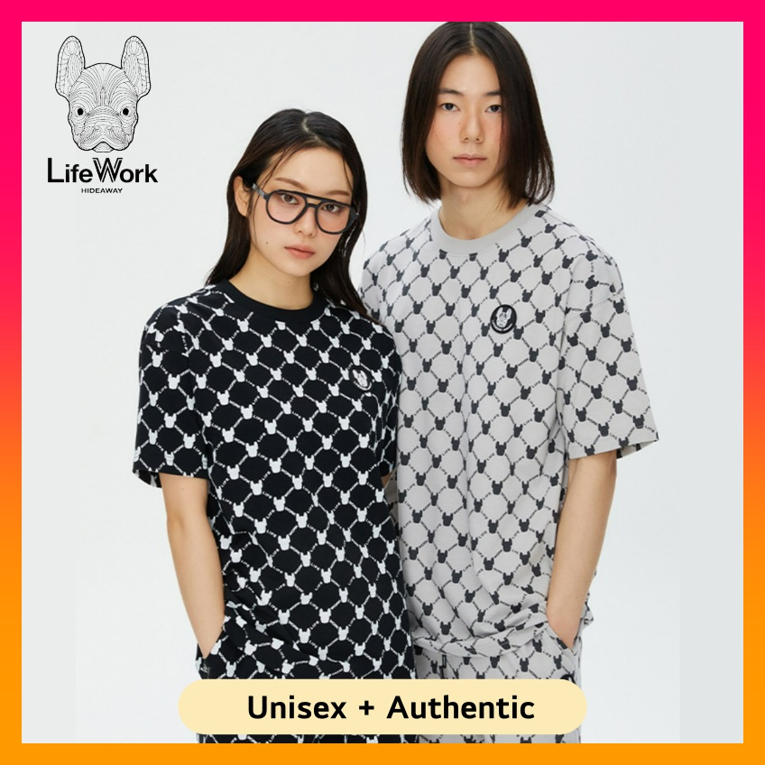 LIFEWORK Monogram Pattern T Shirt (2023new) | Shopee Malaysia
