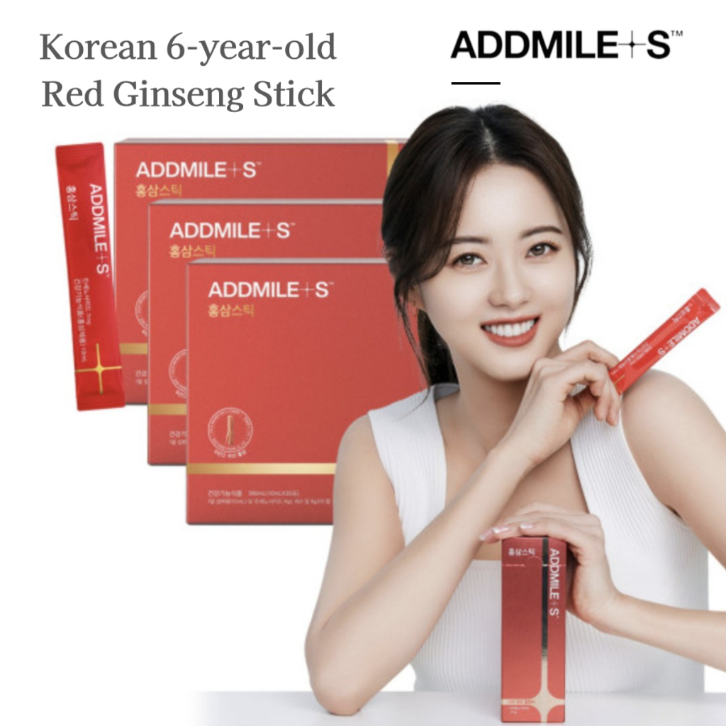 ADD MILES Korean 6-year-old red ginseng stick 10ml*30 packets/box Go ...