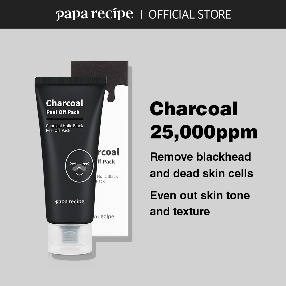 papa recipe Charcoal Holic Black Peel Off Facial Pack - Blackhead ...