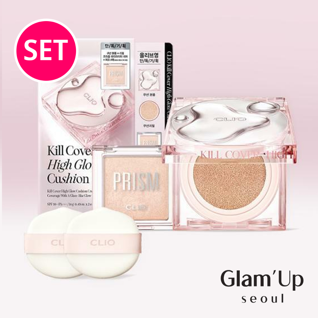 🇰🇷 [CLIO] (SET) Kill Cover High Glow Cushion + Highlighter Olive Young - Glamup Seoul | Shopee ...