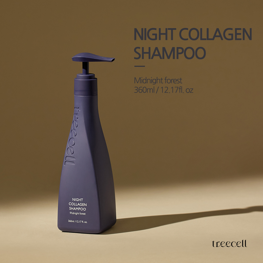 TREECELL Night Collagen Shampoo Midnight Forest 360ml / Refreshing / Hypoallergenic ...