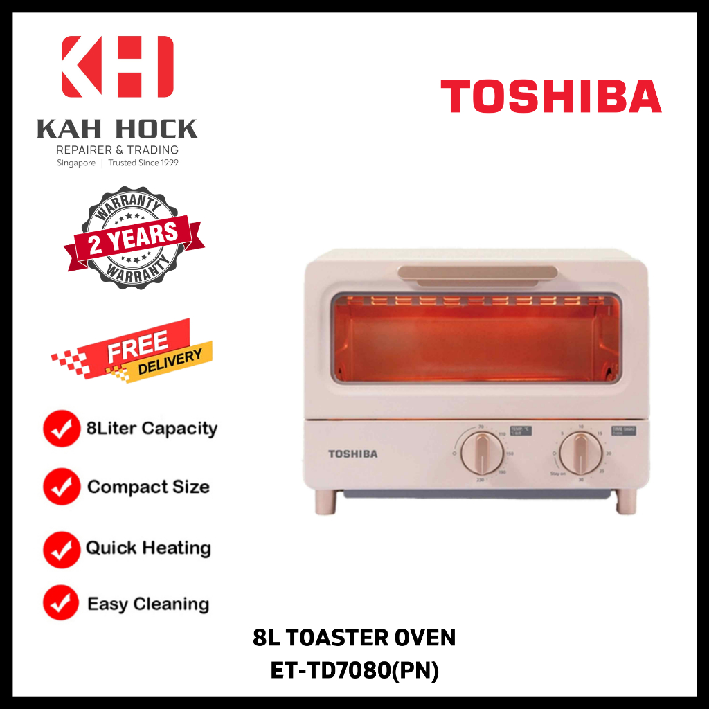 TOSHIBA ET-TD7080(PN) 8L TOASTER OVEN [PINK] | Shopee Malaysia