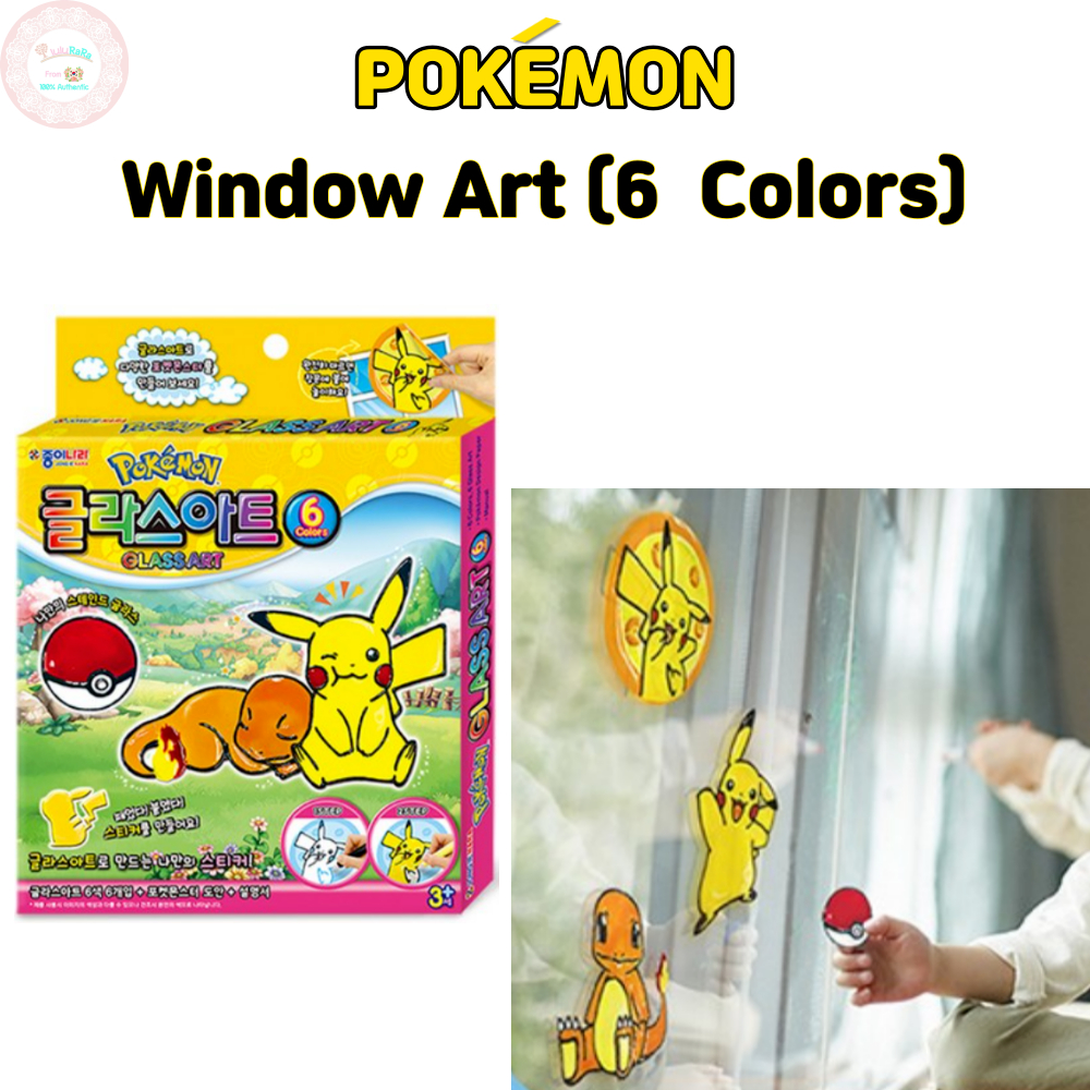 Pokémon Glass Art Kit Kids DIY Window Art Kit Pokemon Window Art Kit ...