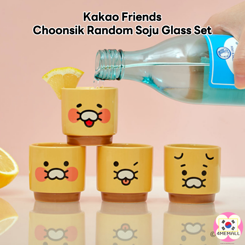 Kakao Friends Korean Soju cup Set Choonsik Random Porcelain Soju Glass ...