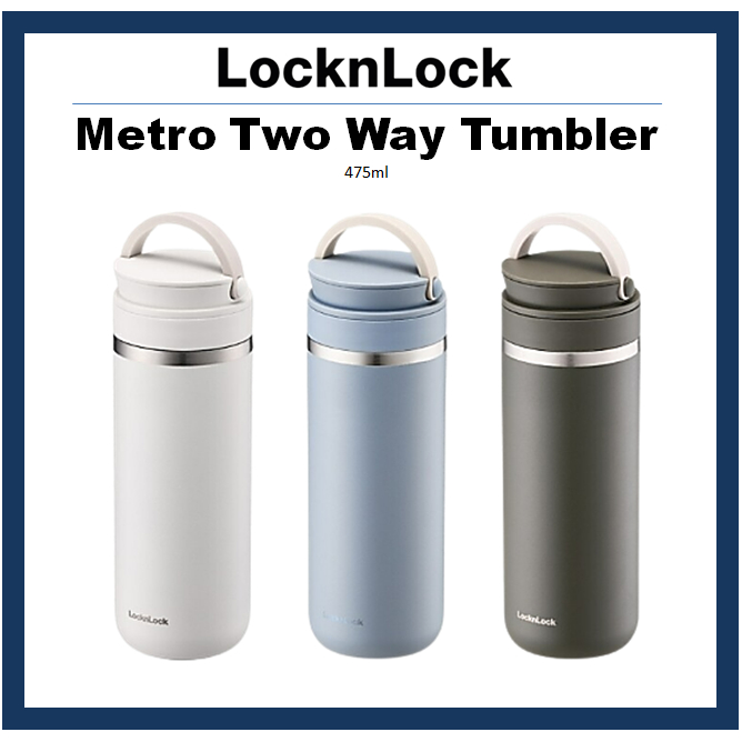 [Lock&Lock] Metro Two Way Tumbler 475ml Thermal Insulation Bottle LHC4274 locknlock | Shopee ...