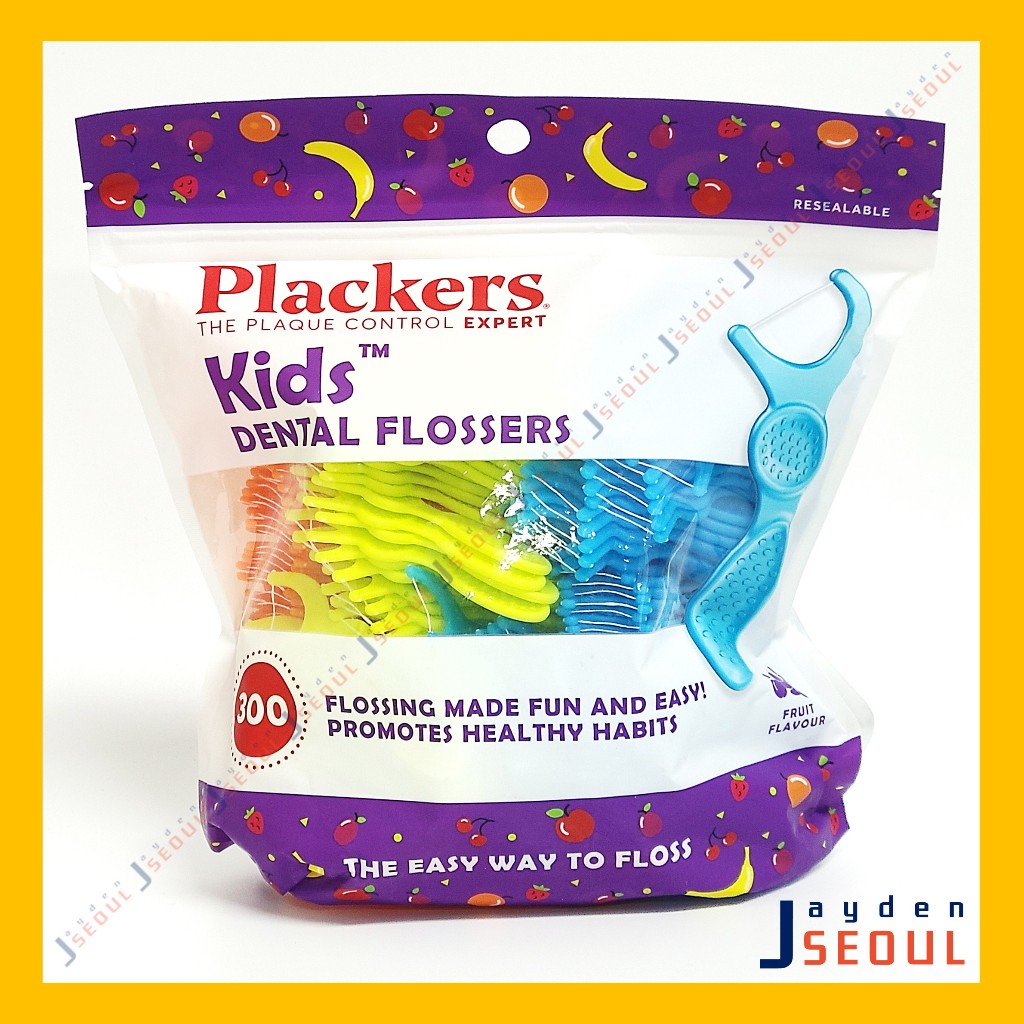 [Plackers] Kid's Dual Gripz Dental Flossers with Fluoride, Fruit ...