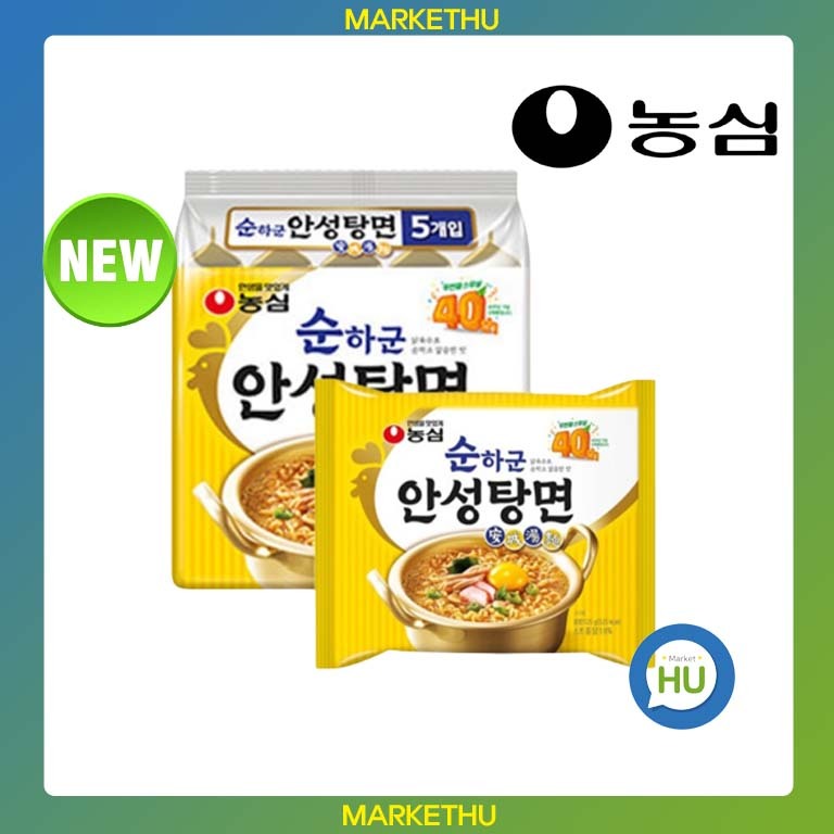 Anseongtangmyeon Mild Flavor 1EA=125g, 1 Bundle=5EA 625g Chicken Broth ...