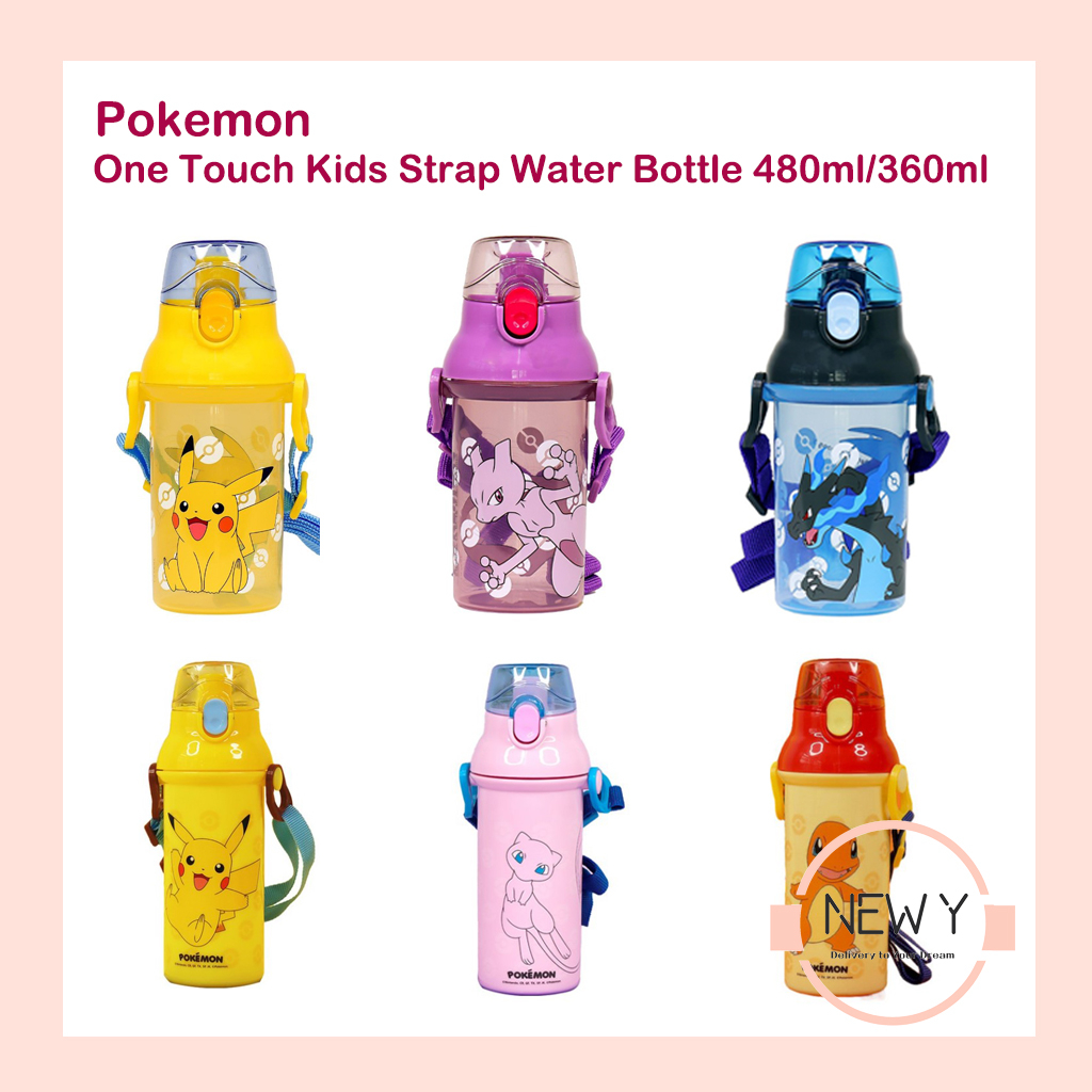 Pokemon Lilfant One Touch Kids Shoulder Strap Water Bottle 480ml/360ml/ Pikachu/Mew | Shopee ...