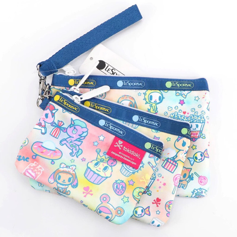 Lesportsac 3pc Pouch Factory Outlet Tokidoki Melody Doraemon Miffy ...