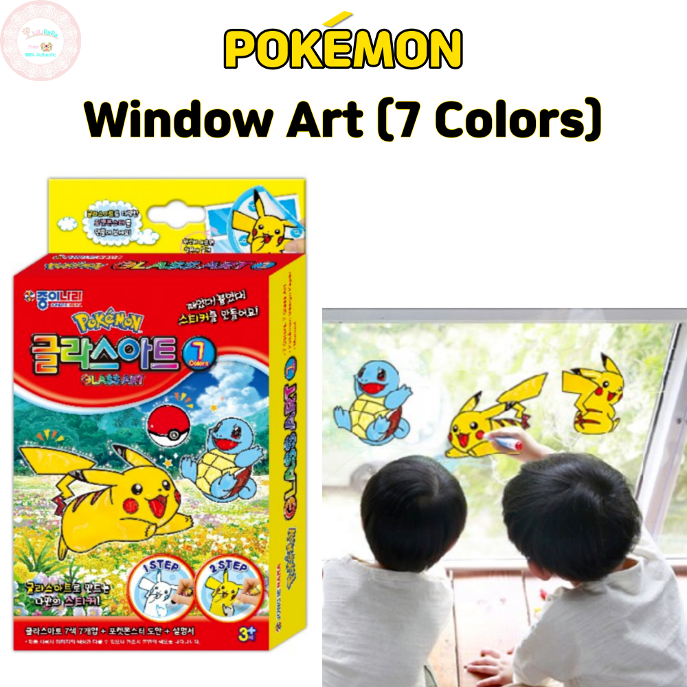 Pokémon Glass Art Kit Kids DIY Window Art Kit Pokemon Window Art Kit ...