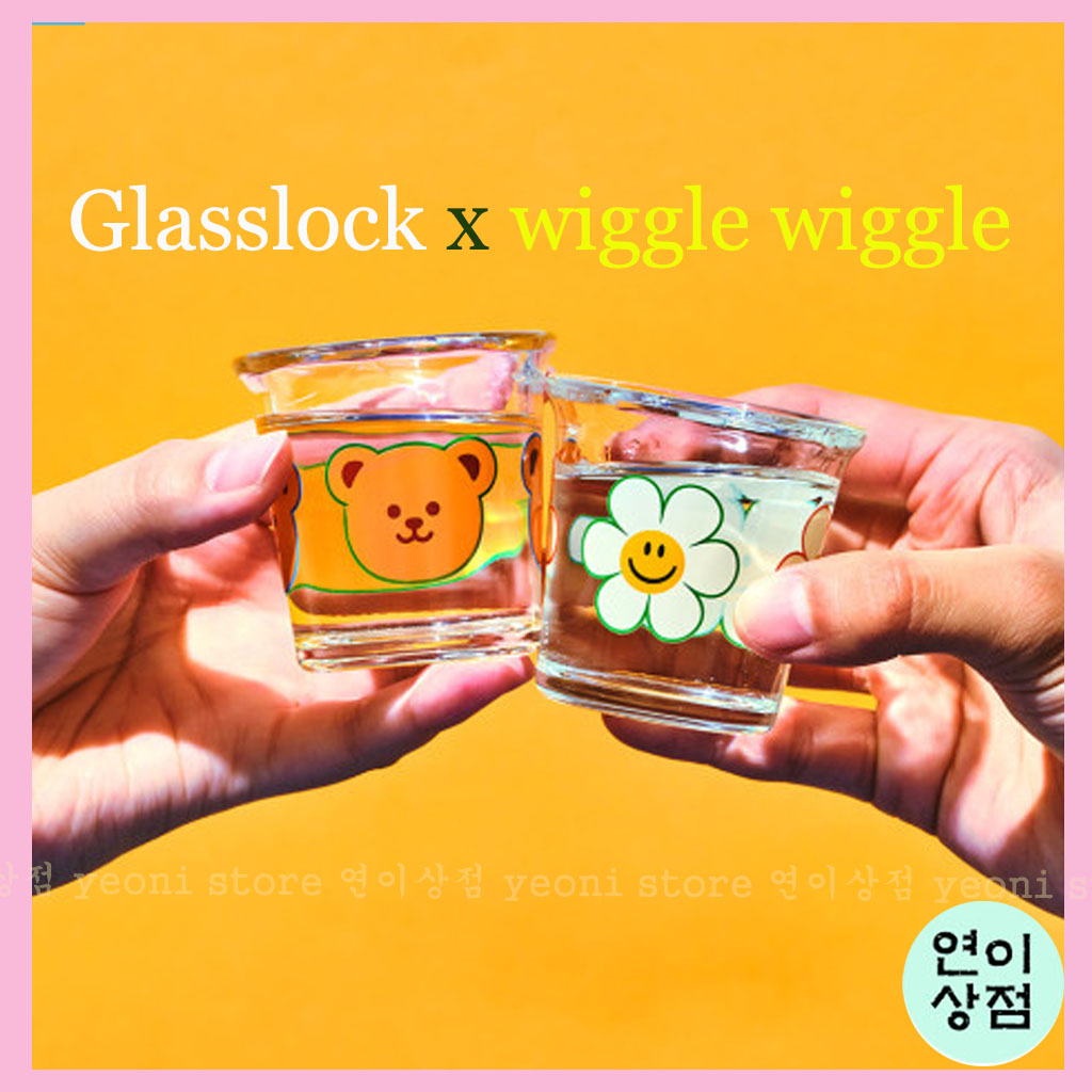 glasslock x wiggle wiggle soju cup Korean somaek glass cup soju & beer ...