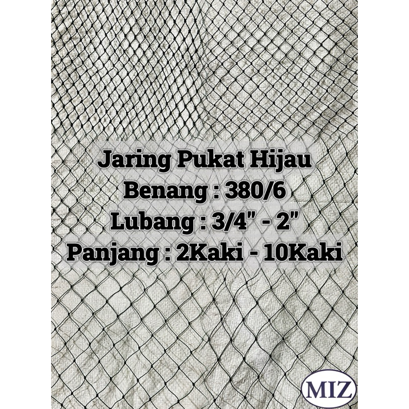 Cut : 380/6 x 3/4" 1" 1 1/4" 1 1/2" 1 3/4" Jaring Pukat PE Poly Net ...