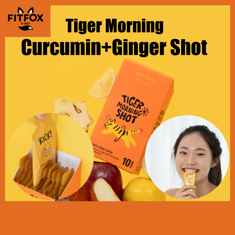 [Korean Authentic] Tiger Morning Curcumin Ginger Shot Stick with Lemon ...