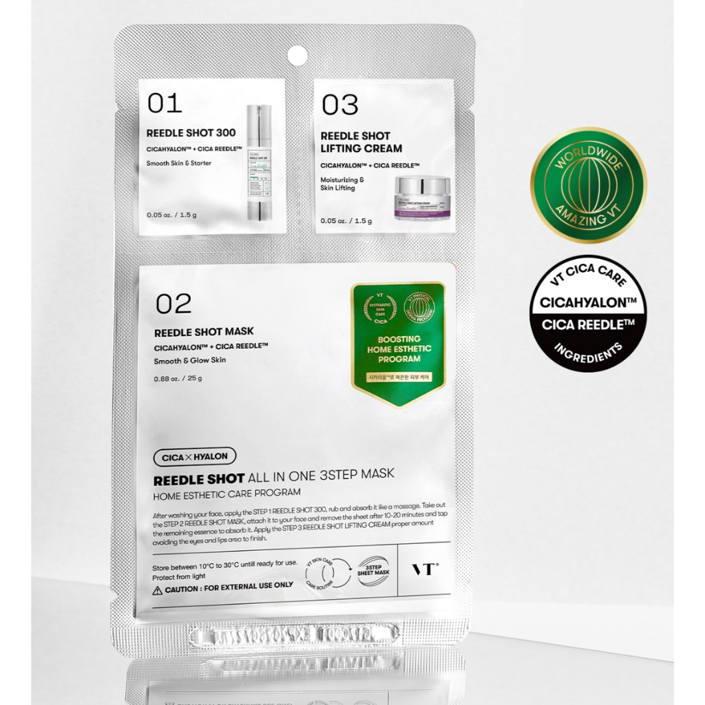 VT Cosmetic Reedle shot ALL IN ONE 3Step face mask (5ea) | Shopee Malaysia