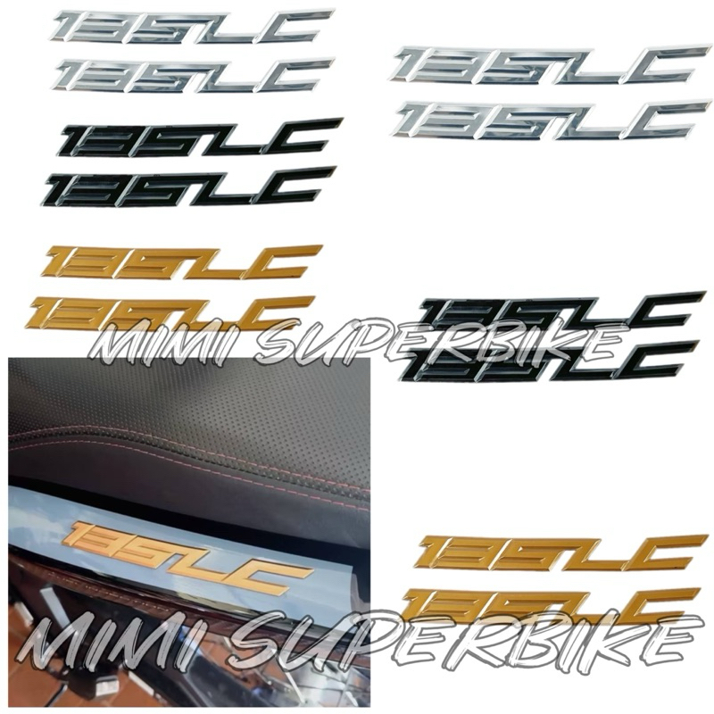 1SET-2PCS LC FI LIMITED STICKER LOGO EMBLEM TIMBUL 3D YAMAHA LC135 V8 ...
