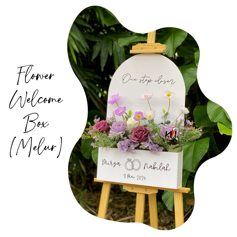 REQUEST TEMA Flower Box Arch Welcome Signage | Shopee Malaysia