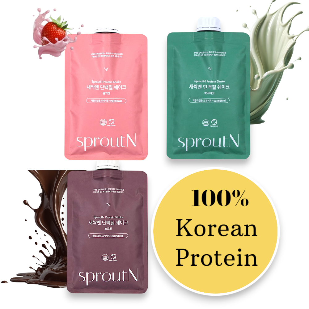 Korean Sprout N Protein Shake Sample Pack - 3 Flavors (Cocoa ...