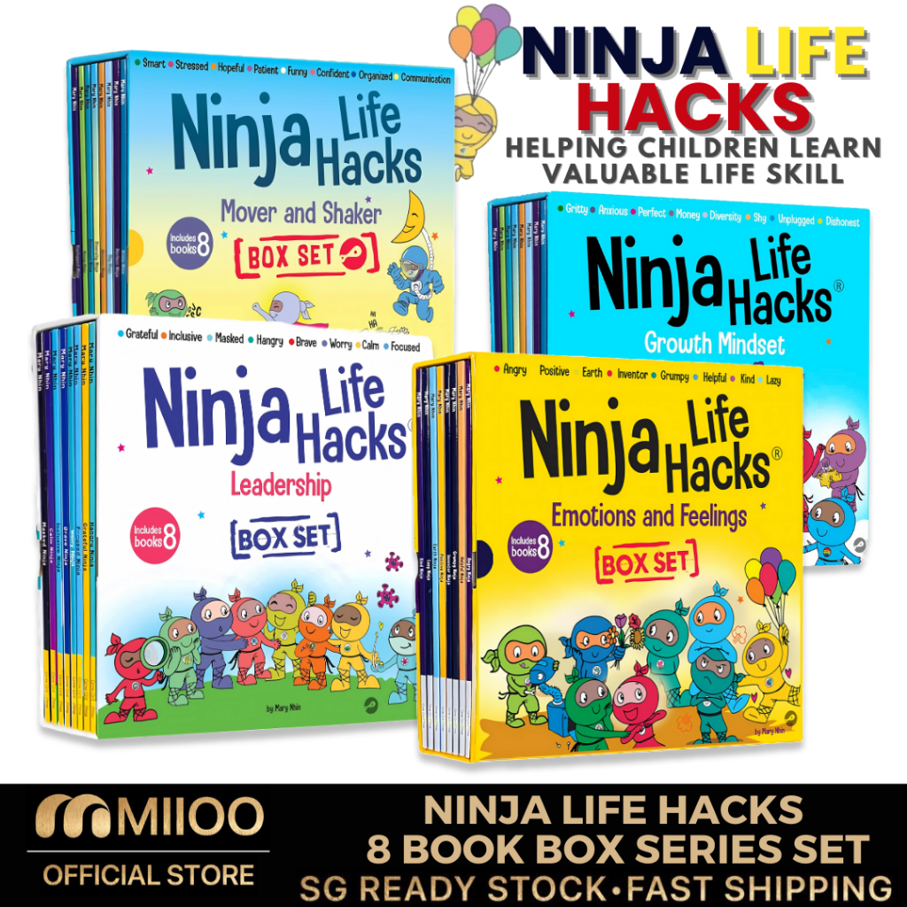 Ninja Life Hacks 8 Book Box Set: Leadership,Growth Mindset Social ...