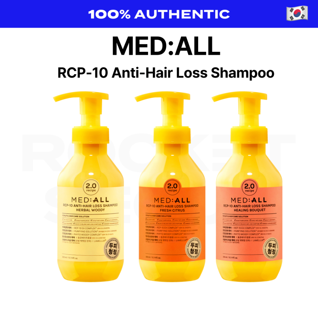 MEDIALL RCP-10 Anti-Hair Loss Shampoo Keratin Straighten Anti Frizzy 100ml 300ml | Shopee Malaysia