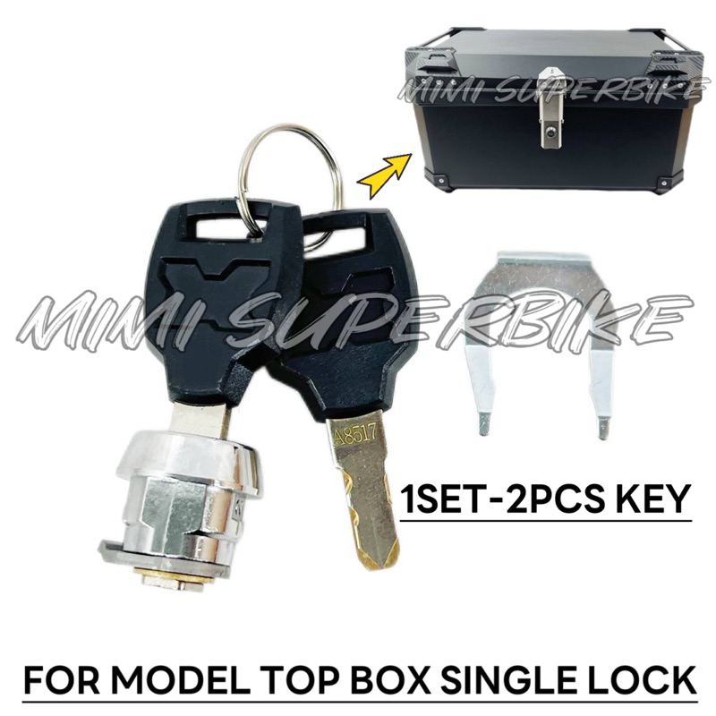 SET-2PCS KEY FOR TOP BOX SINGLE LOCK ABS / PLASTIC / ALLOY / ALUMINIUM ...