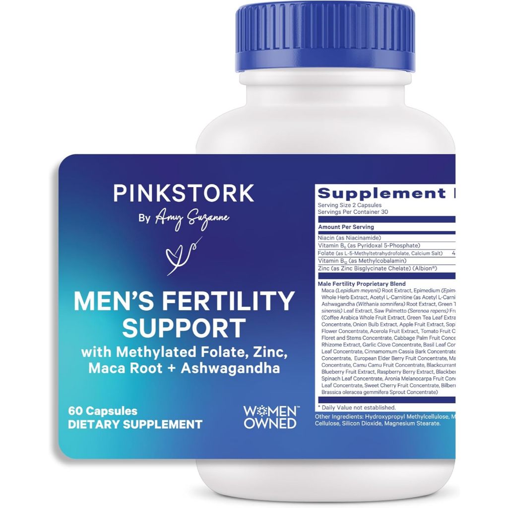 Blue Stork Fertility Supplements for Men 60 Capsules - Supports ...