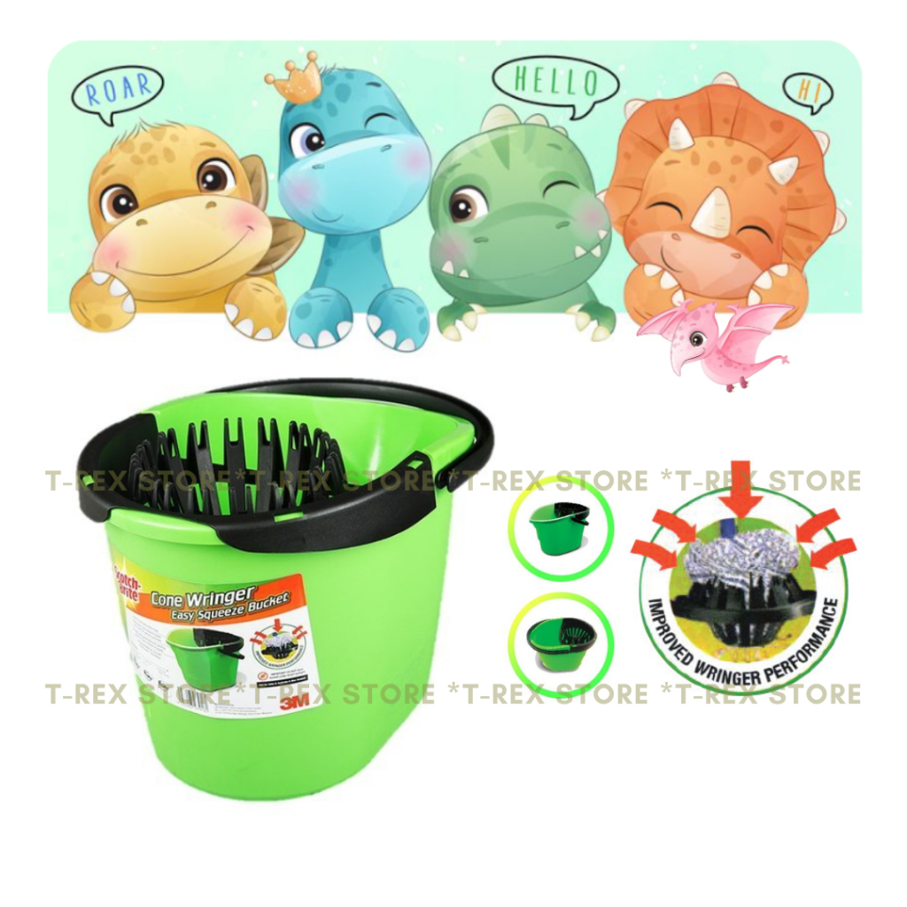 3M SCOTCH BRITE Cone Wringer Easy Squeeze Bucket | Shopee Malaysia