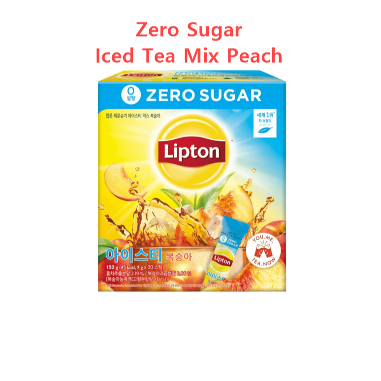 [Lipton] Zero Sugar Iced Tea Mix Peach stick type black tea 30 pieces ...