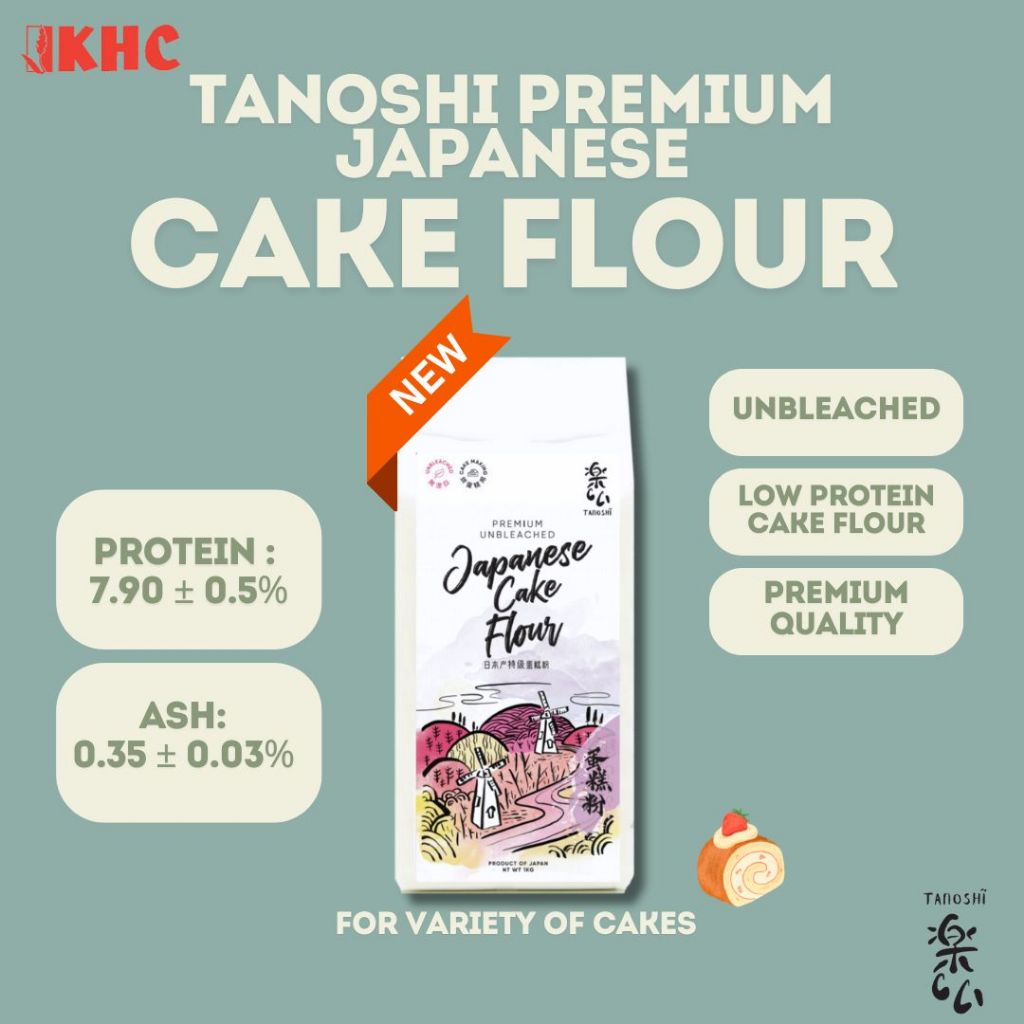 Tanoshi Premium Japanese Cake Flour 1KG | Shopee Malaysia