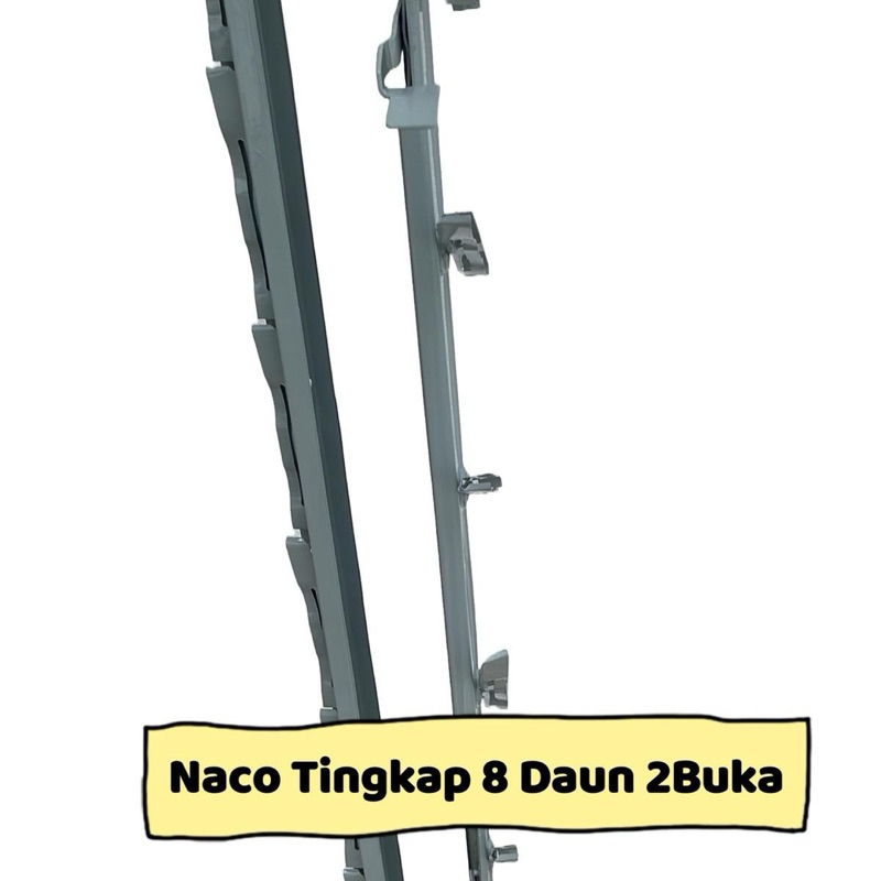 Naco Besi Tingkap/ 8daun dua buka/ warna sliver | Shopee Malaysia