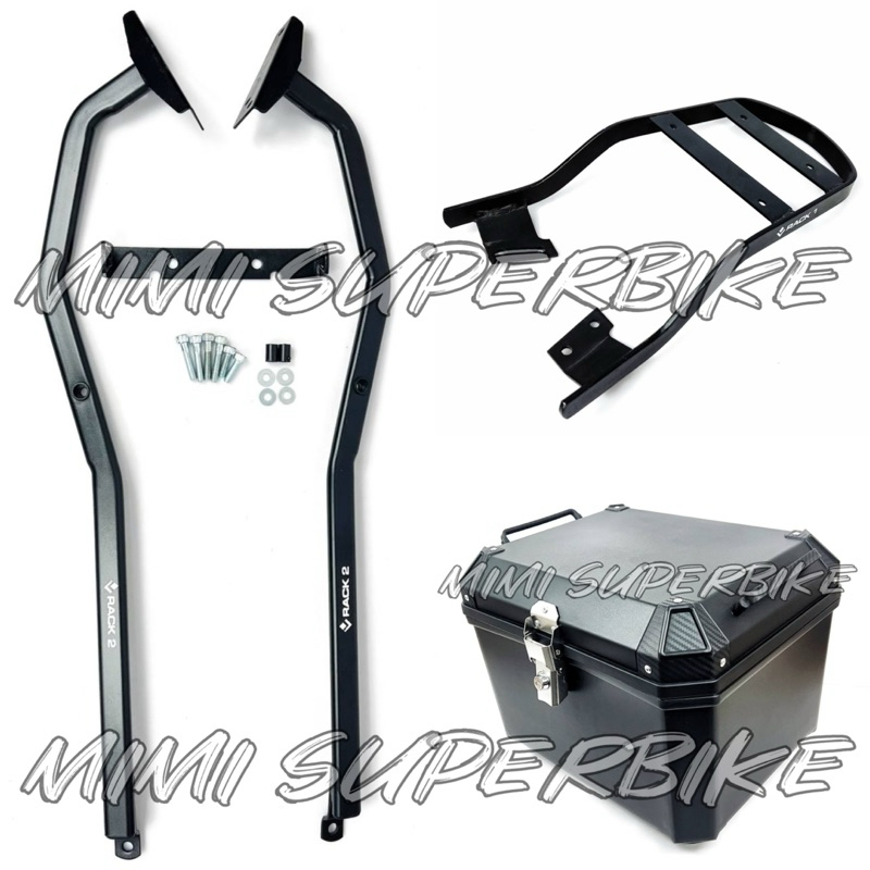 BENELLI RFS150 RFS150i R18 R18i MONORACK HEAVY DUTY & TOP BOX ABS 45L ...