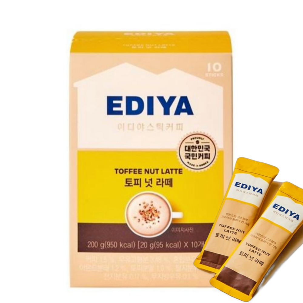 (10 CT Bundle) EDIYA Toffee Nut Latte Instant Coffee | Shopee Malaysia