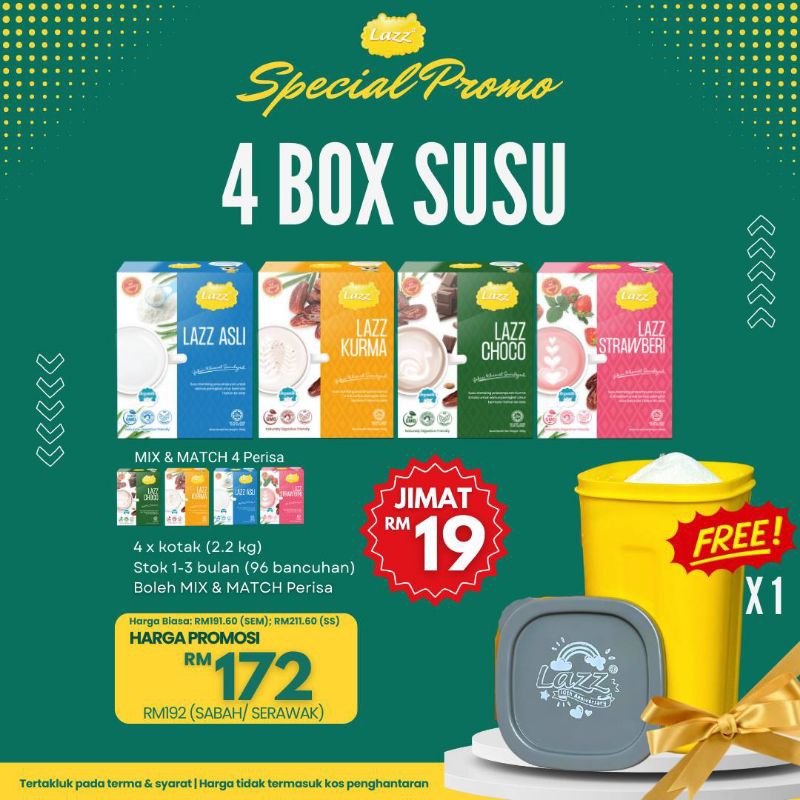 LAZZ SUSU KAMBING ORI DIRECT HQ 💯 KOMBO 4 KOTAK PERCUMA HADIAH🎁🎁 ...