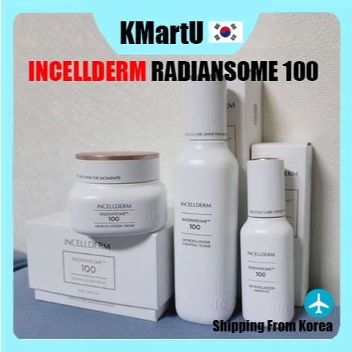 INCELLDERM RADIANSOME 100 MICROFLUIDIZER 3pc SET (TONER/AMPOULE/CREAM) | Shopee Malaysia