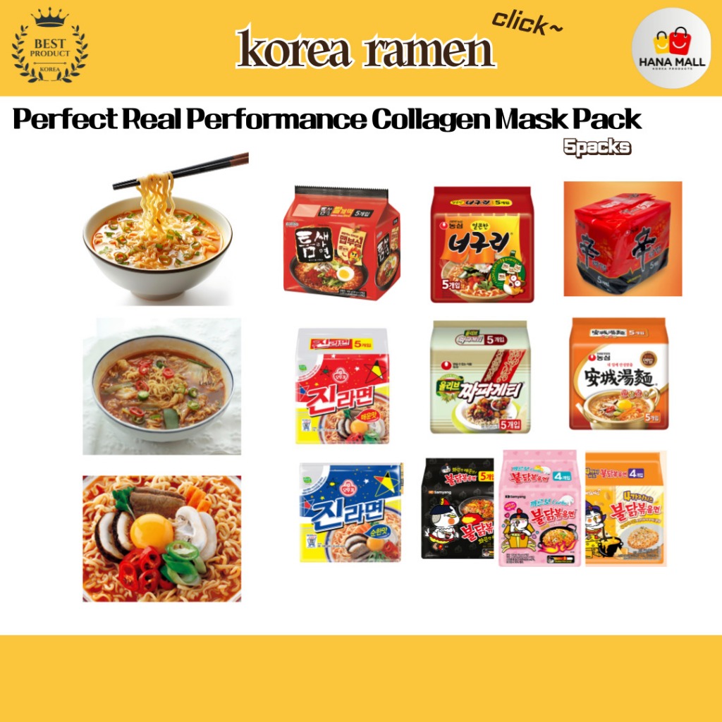 Nongshim Ramyun Ottogi Jin Ramen 120gx5 Samyang Buldak Stir-Fried ...
