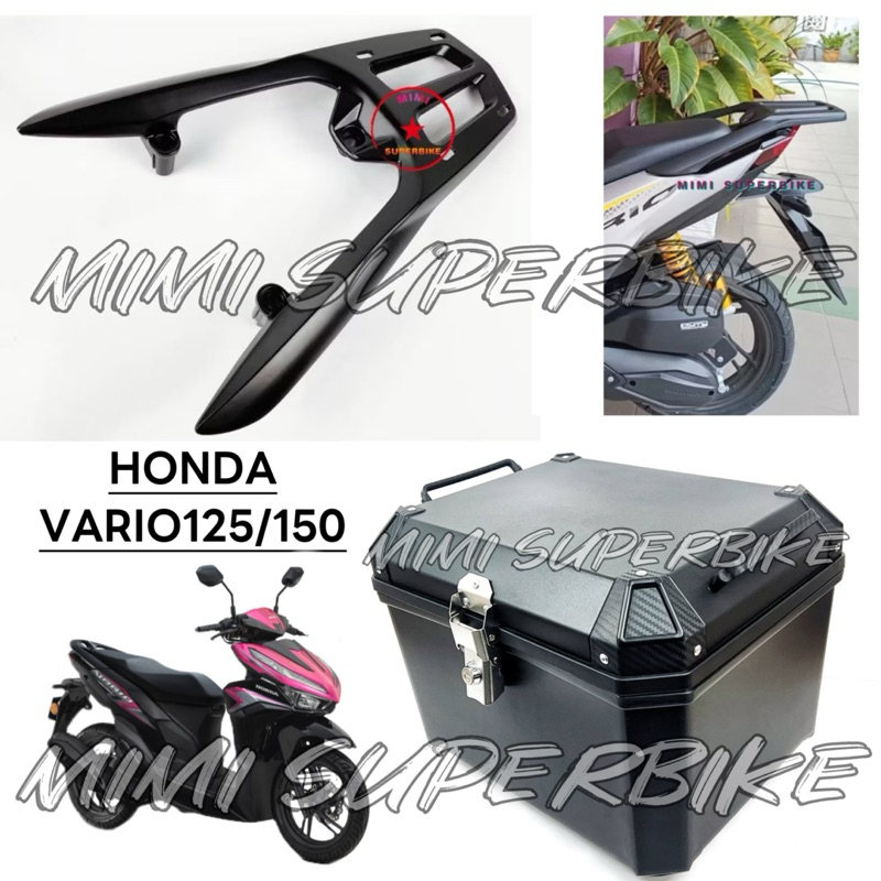 HONDA VARIO150 VARIO125 VARIO BOX CARRIER & TOP BOX ABS 45L MONORACK ...