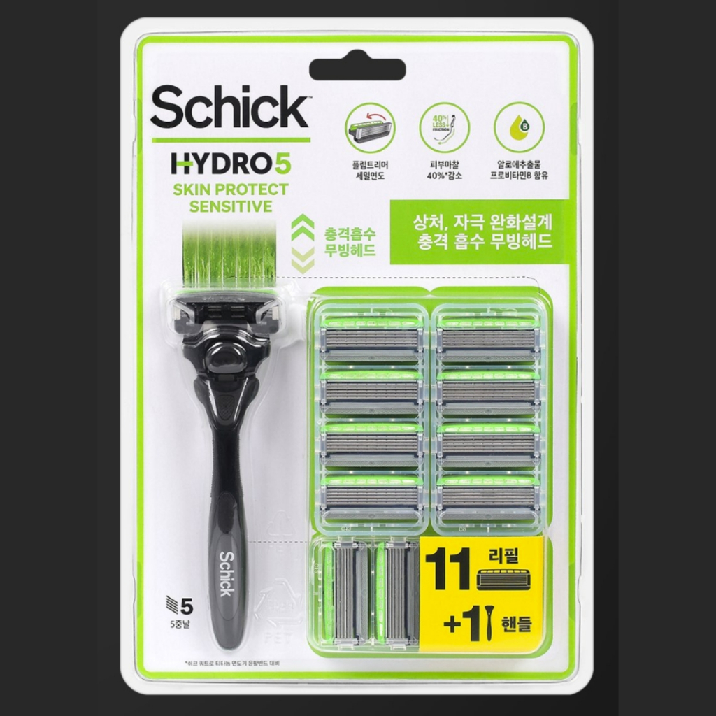 SCHICK Hydro 5 Skin Protect Sensitive Shaver Set 1-handle+11-blade ...