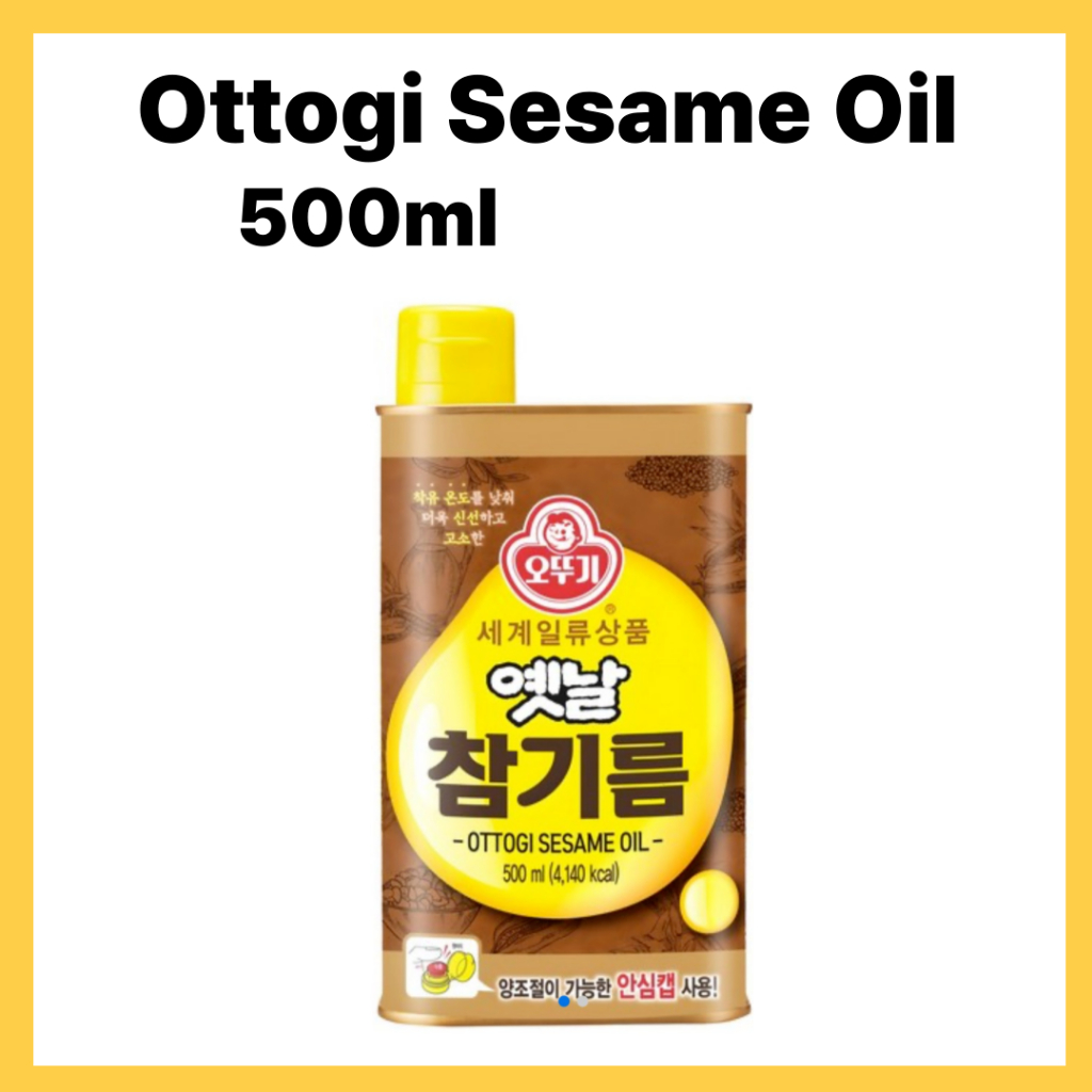 Ottogi Korean Sesame oil 500ml Korean healthy cooking oil for Korean dishes Korean BBQ and ...