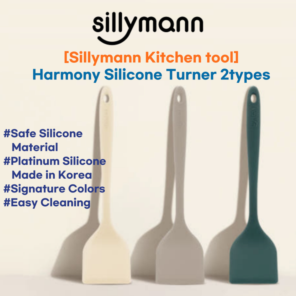 [Sillymann Kitchen tool] Harmony Silicone Turner 2types, Safe Silicone Material, Made in Korea ...