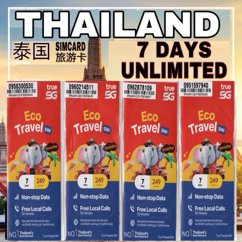 (NEW TRUEMOVE DTAC 2025 SUPER FAST)Thai SIM Card TRUEMOVE 7 Days ...