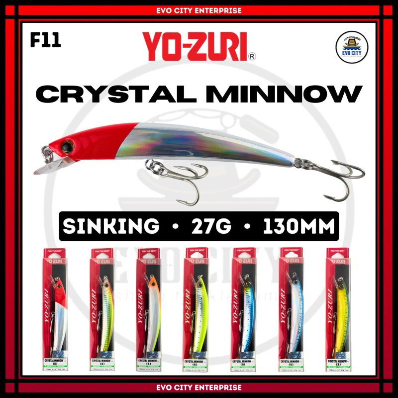 Yozuri Crystal Minnow [ F11- ] ( Sinking | 27g | 130mm ) | Shopee Malaysia