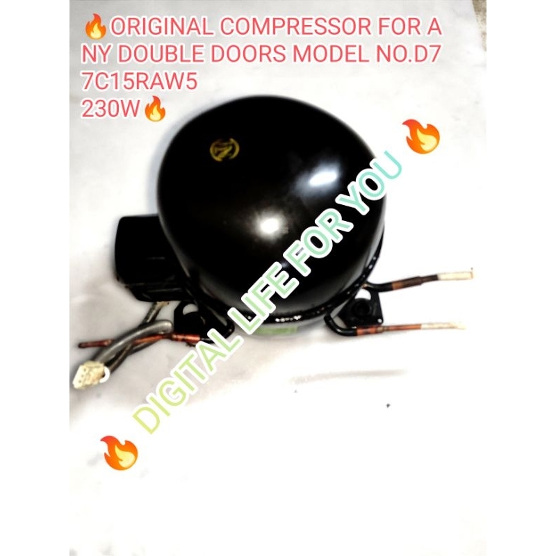 🔥 ORIGINAL COMPRESSOR FOR ANY DOUBLE DOORS REFRIGERATOR 1/3HP 230W🔥 ...