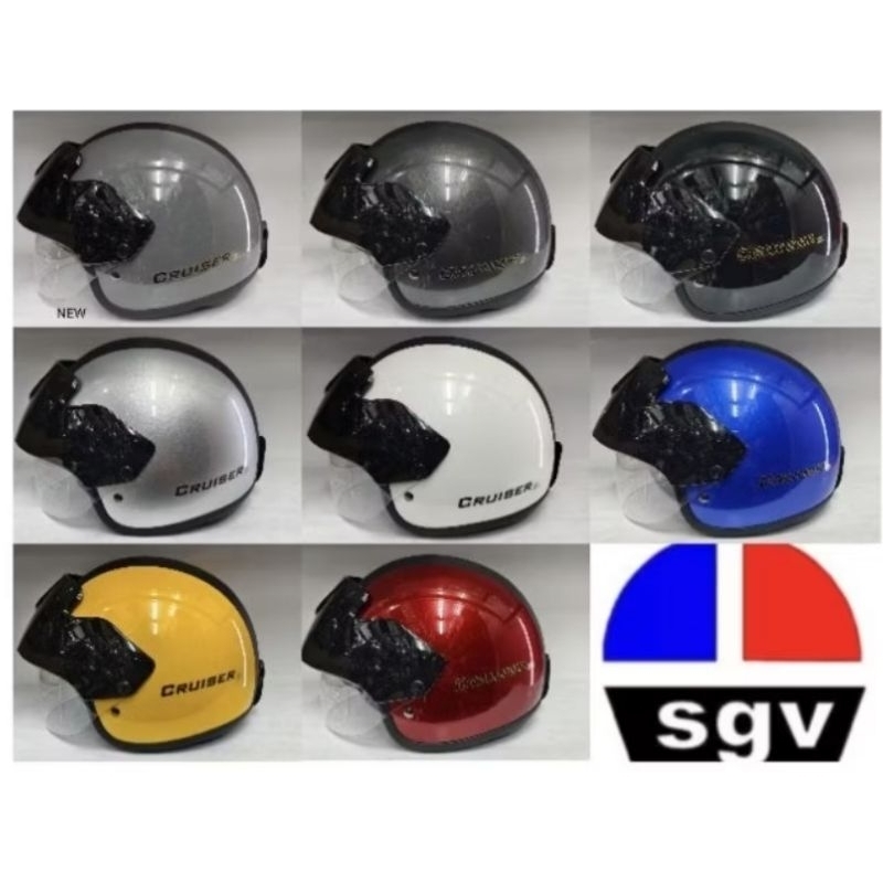 SGV CRUISER 2 Topi Keledar Helmet New Colour Kelabu Moden/Modern grey ...