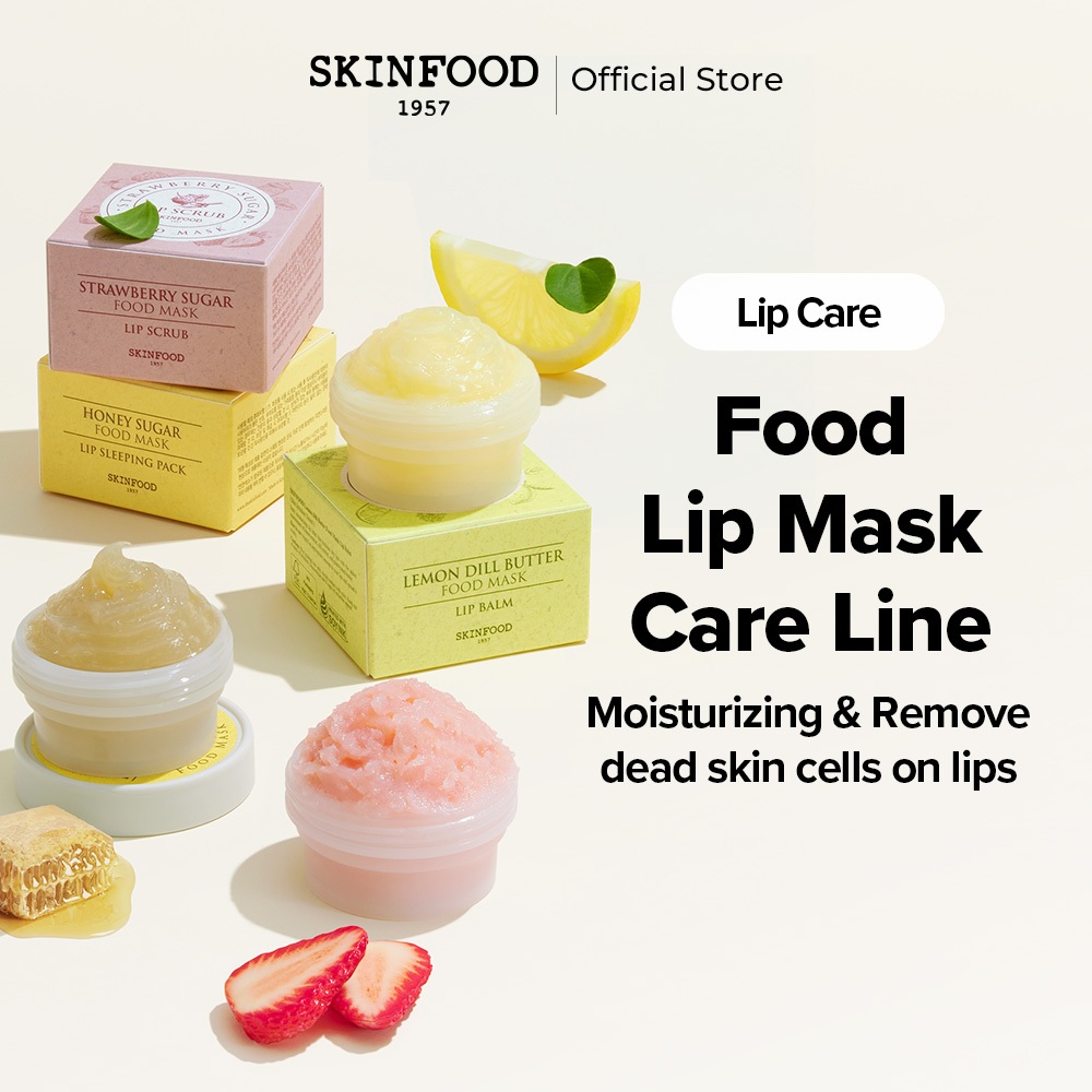 [SKINFOOD] Food Lip Mask / Lemon Dill Butter, Strawberry Sugar, Honey ...