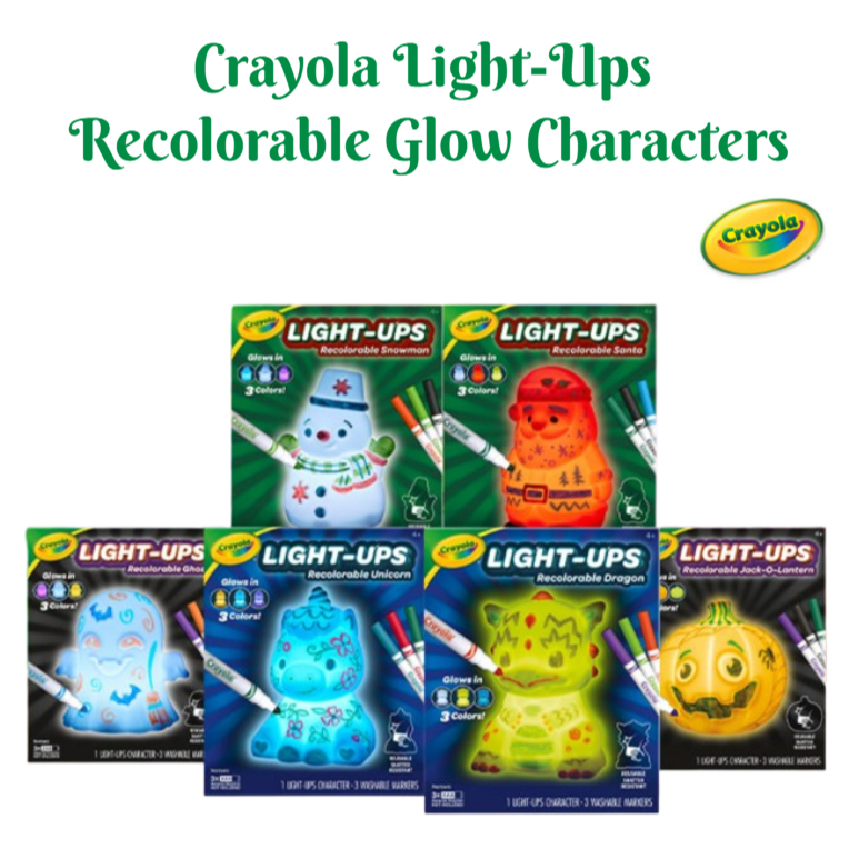 Crayola Light-Ups Recolorable Glow Characters DIY Activity Set ...