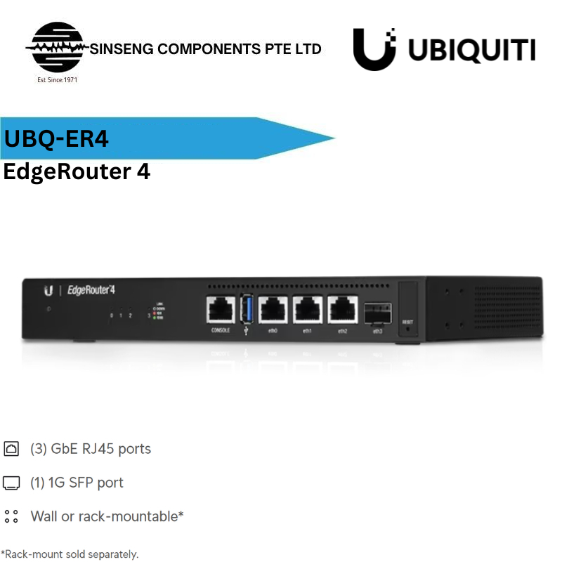 Ubiquiti UniFi UBQ-ER-4 EdgeRouter 4 | Edgemax Technology 4Gb/s - 1 ...