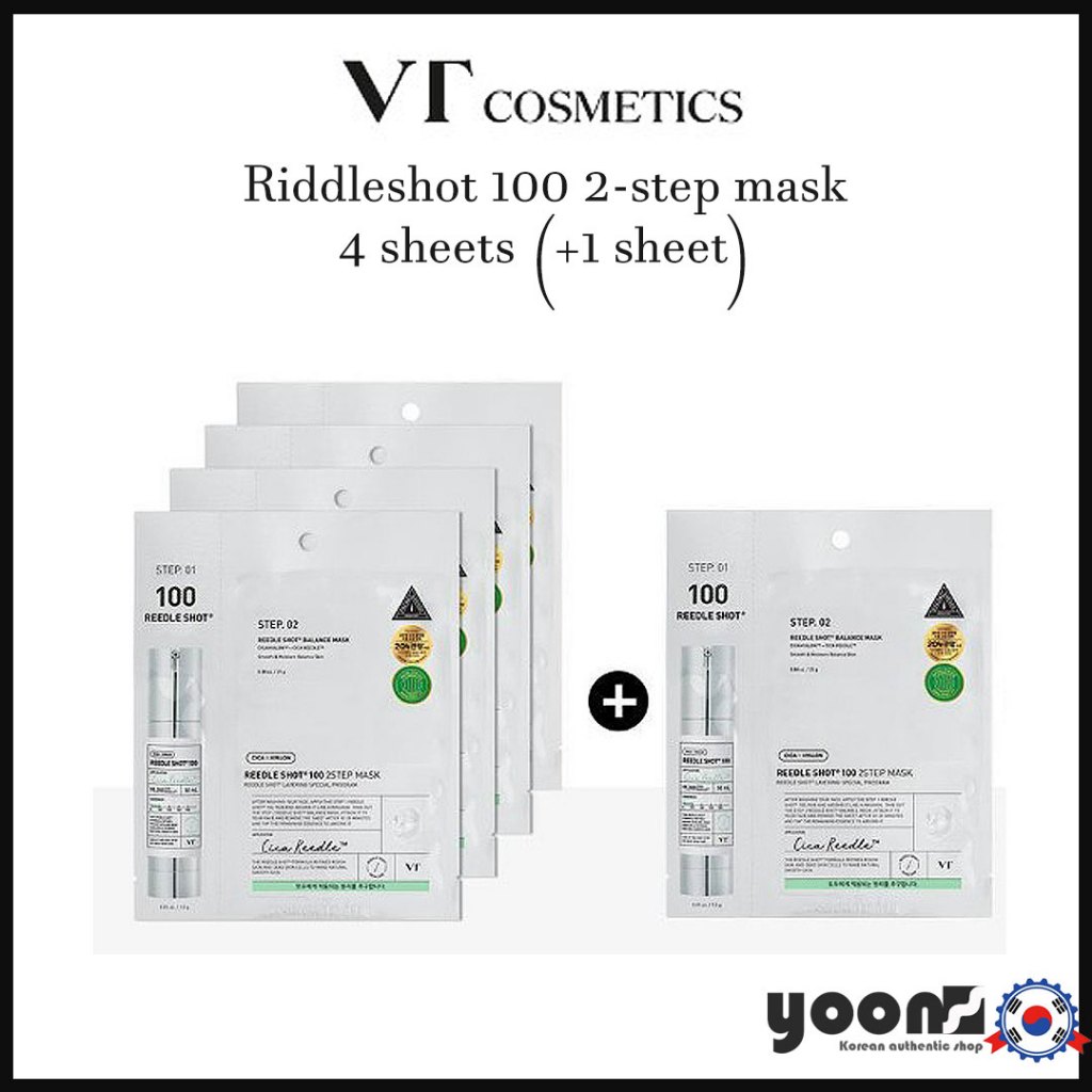 [VT] Riddleshot 100 2-step mask 4 sheets (+1 sheet)_From Korea | Shopee ...