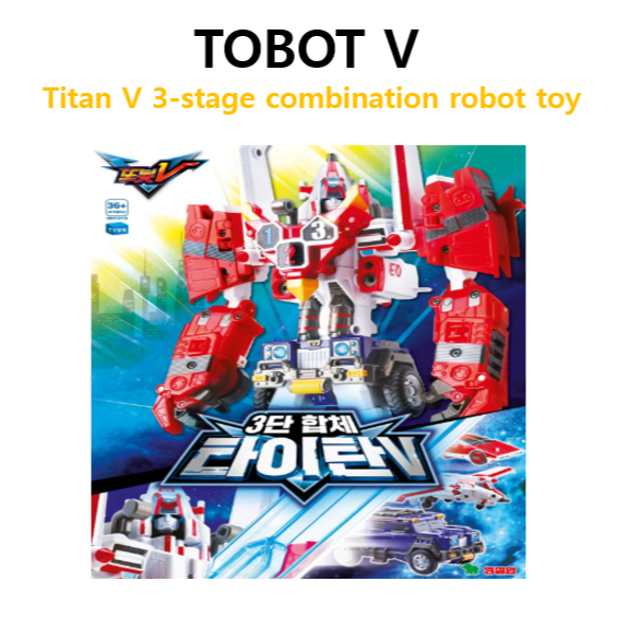 Tobot V Titan V 3-stage combination robot toy | Shopee Malaysia