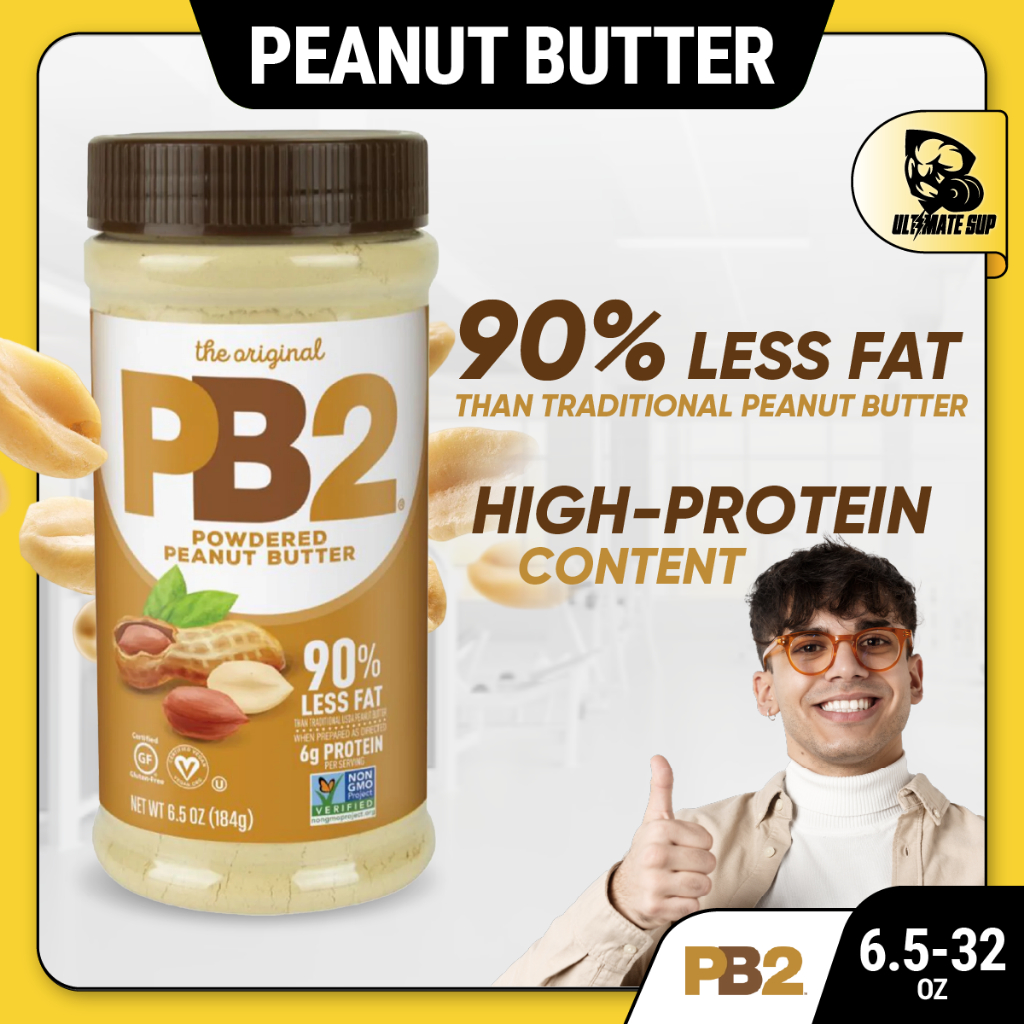 PB2 Foods, The PB2, Powdered Peanut Butter, 6.5 oz (184 g), 16oz (454 g ...
