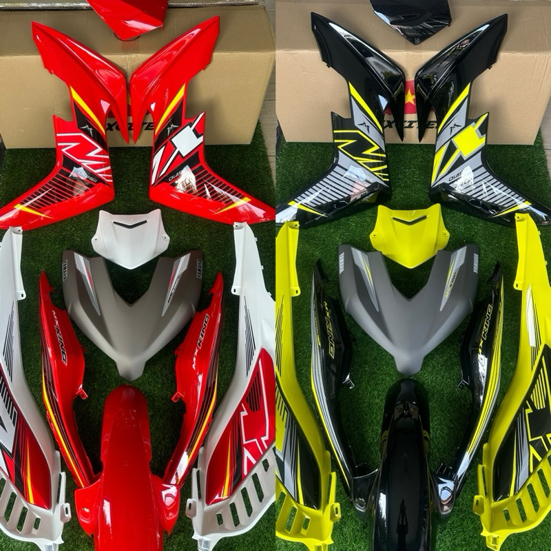 Body coverset Y16 V1 V2 ABS MX King lemon merah putih stiker tanam ...