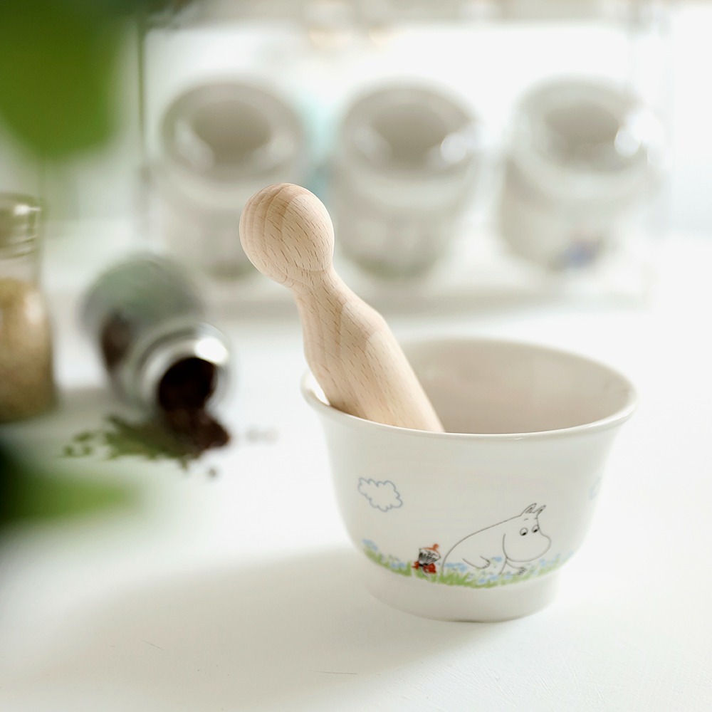 Moomin Ceramic Mortar & Pestle - Korean Pottery for Baby Food, Sesame ...